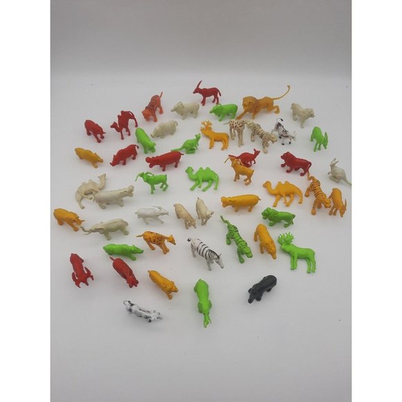 Unbranded | Toys | Lot Of 49 Plasticrubber Mini Animals Wild Zoo Jungle ...